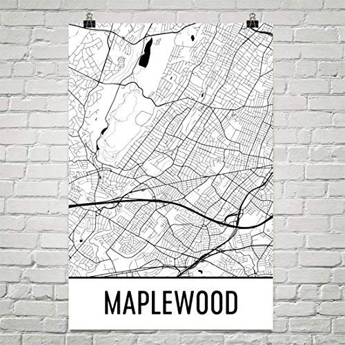 Amazon.com: Maplewood Map, Maplewood Art, Maplewood Print, Maplewood NJ ...