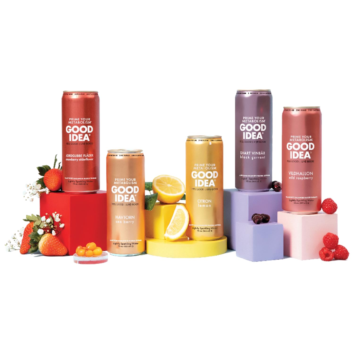 Amazon.com: GOOD IDEA - Functional Sparkling Water - 5 Flavors - Primes ...
