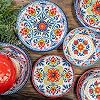 Amazon.com: Zak Designs Melamine Dinnerware Set, 12-Piece, Service for ...