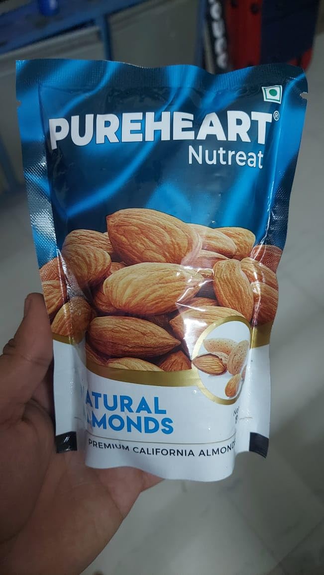 Pureheart Nutreat Natural Almonds (1 kg) Premium California Almond Nuts ...