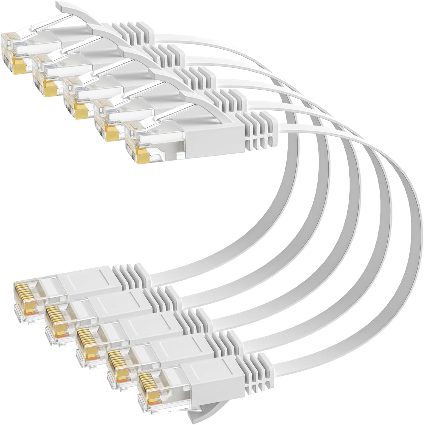 Amazon.com: Cat6 Ethernet Patch Cable Short, Ancable 4-Pack 6 Inch Flat ...