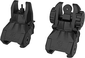 Amazon.com: ZONGER Foldable Fiber Optics Polymer Sights Set Tactical ...