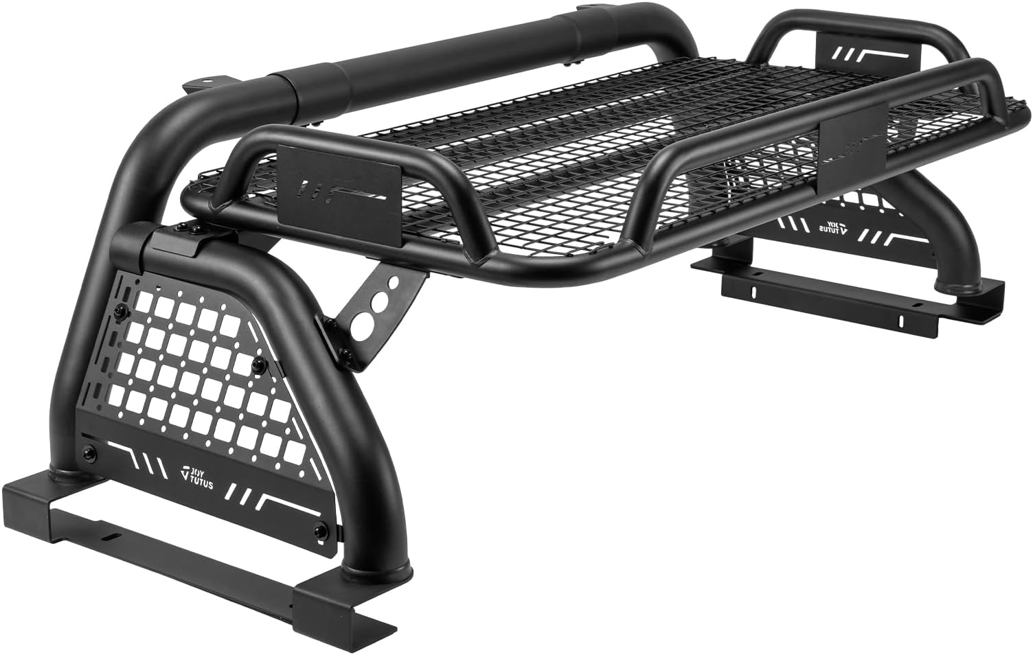 Amazon.com: JOYTUTUS Roll Bar with Cargo Basket for Full-Size Truck ...