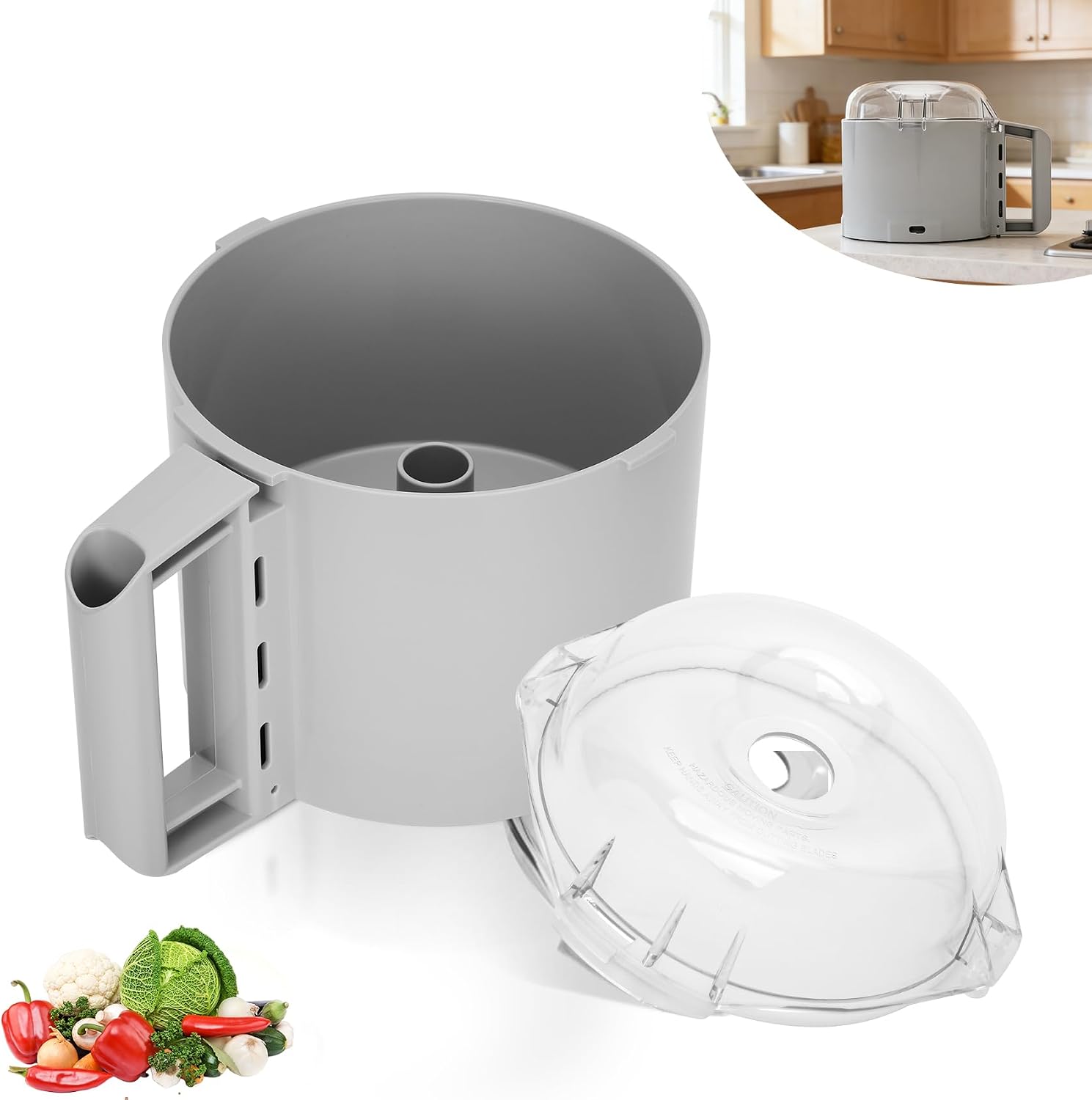 Amazon.com: 106458S Cutter Bowl Lid and 112204S Cutter Bowl Compatible ...