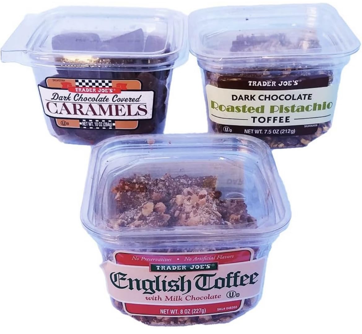 Amazon.com : Trader Joe’s Toffee and Caramel Sweet Tooth Bundle – 1 Tub ...