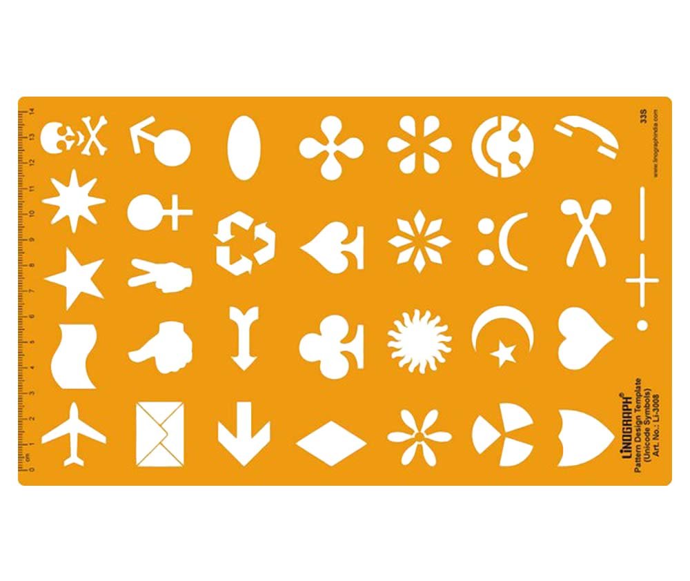 Buy Unicode Symbols Pattern Design Template Drafting Stencil Technical ...