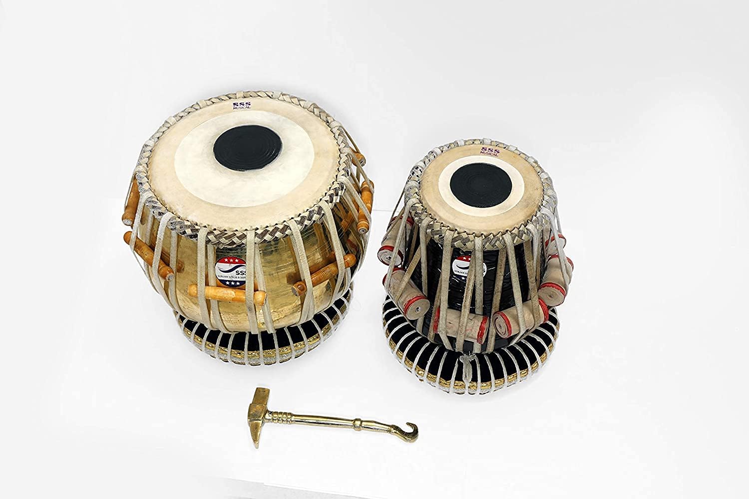 Surjan Singh & Sons Brass Tabla Set Brass Material : Amazon.in: Musical ...
