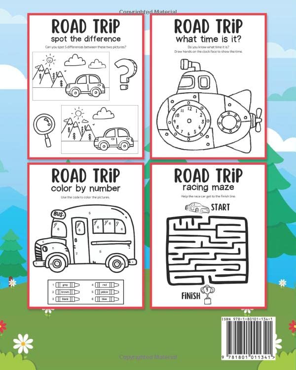 Travel Activity Book for Kids: 100+ Fun Road Trip Activities for Kids ...