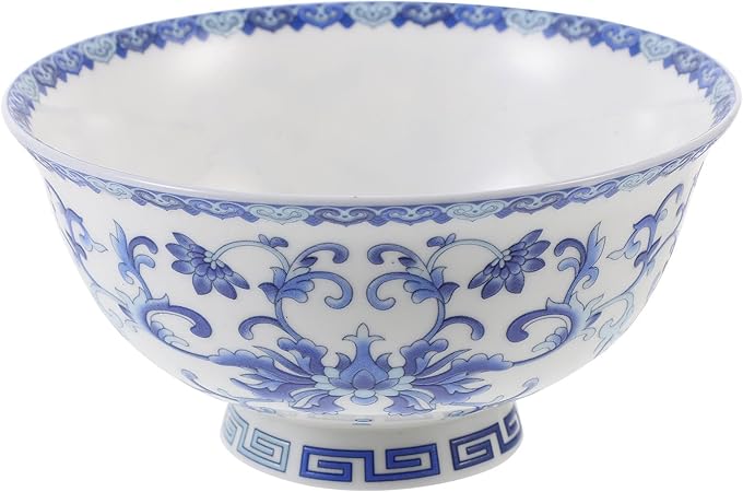 Amazon.com | Rice Bowl, Blue and White Chinese Soup Bowl Blue and White ...