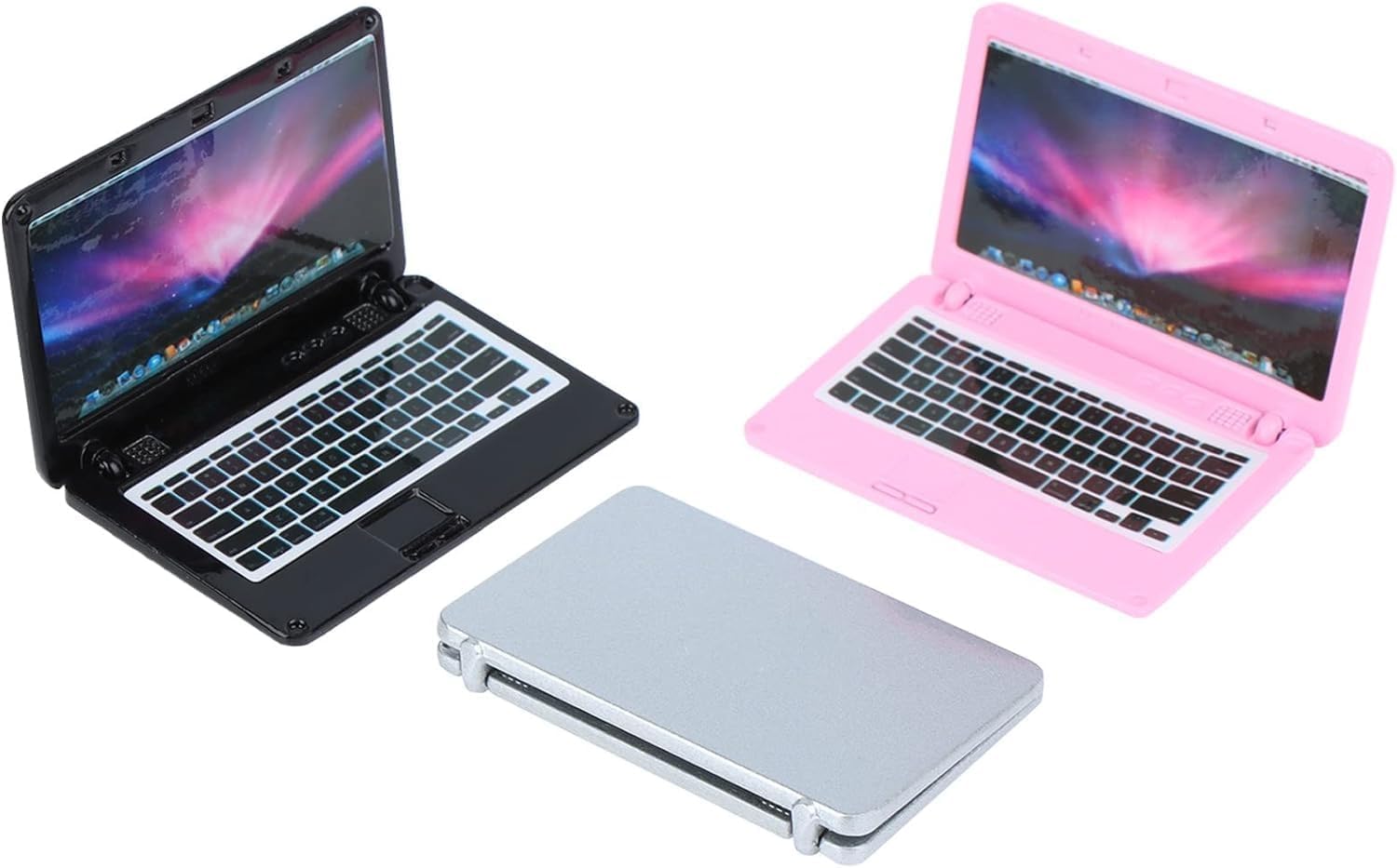 Amazon.com: 3 Pcs Dollhouse Miniature Laptop Computer Simulation ...