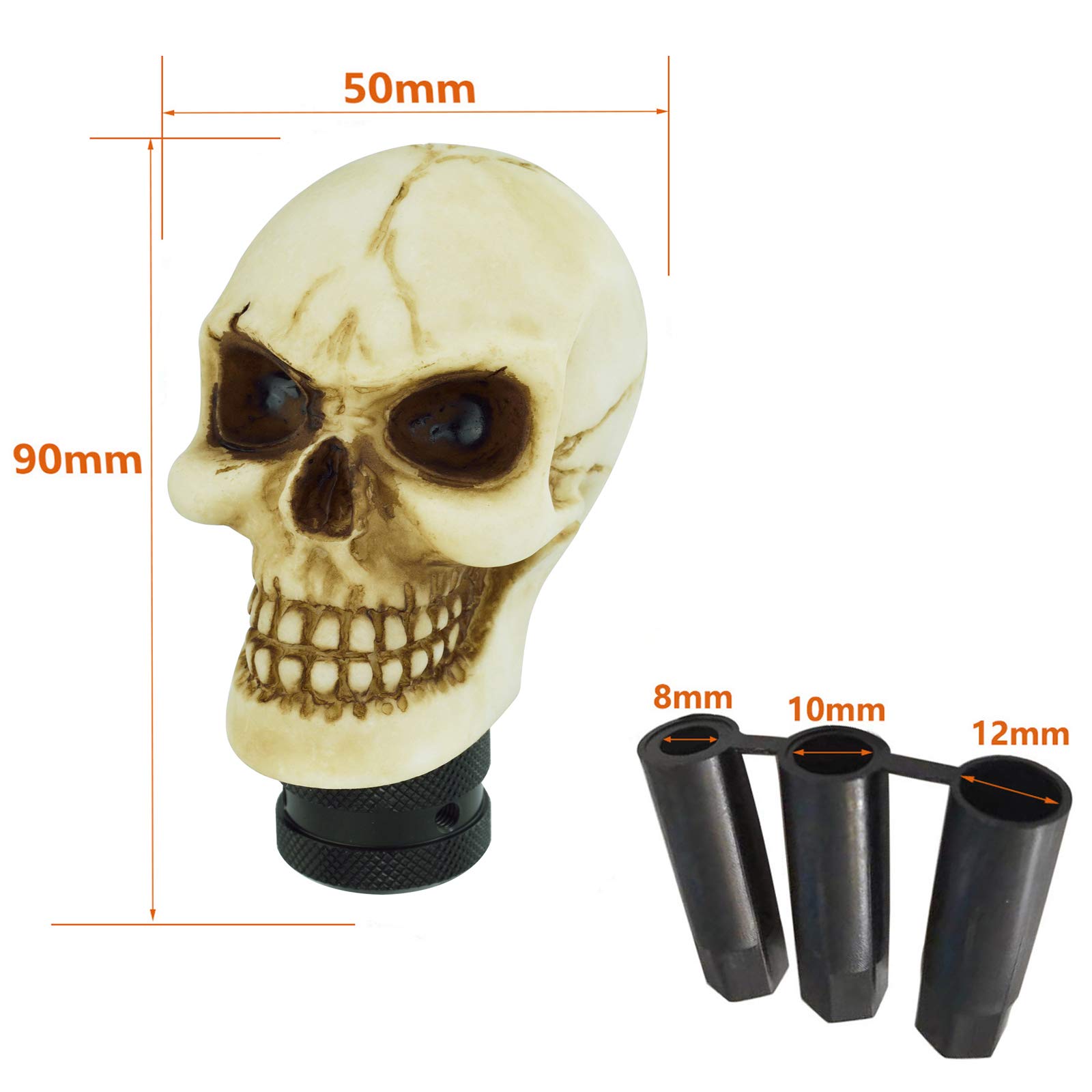 Snapklik.com : Lunsom Skull Gear Stick Shifter Knob, Resin Gear Shift ...