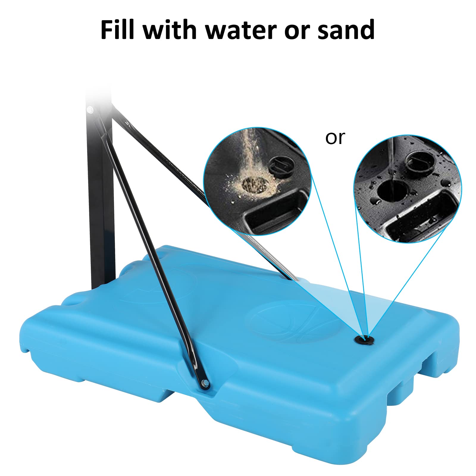 Snapklik.com : Ktaxon Poolside Basketball Hoop, Adjustable Height 45-53 ...