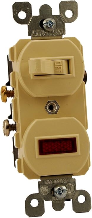 Leviton 15 Amp, 120 Volt, Duplex Style Single-Pole, Neon Pilot AC ...