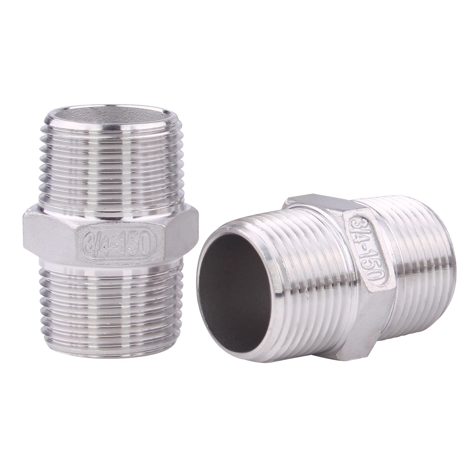 Snapklik.com : DERPIPE Hex Nipple 3/4" Male NPT - Stainless Steel 304 ...
