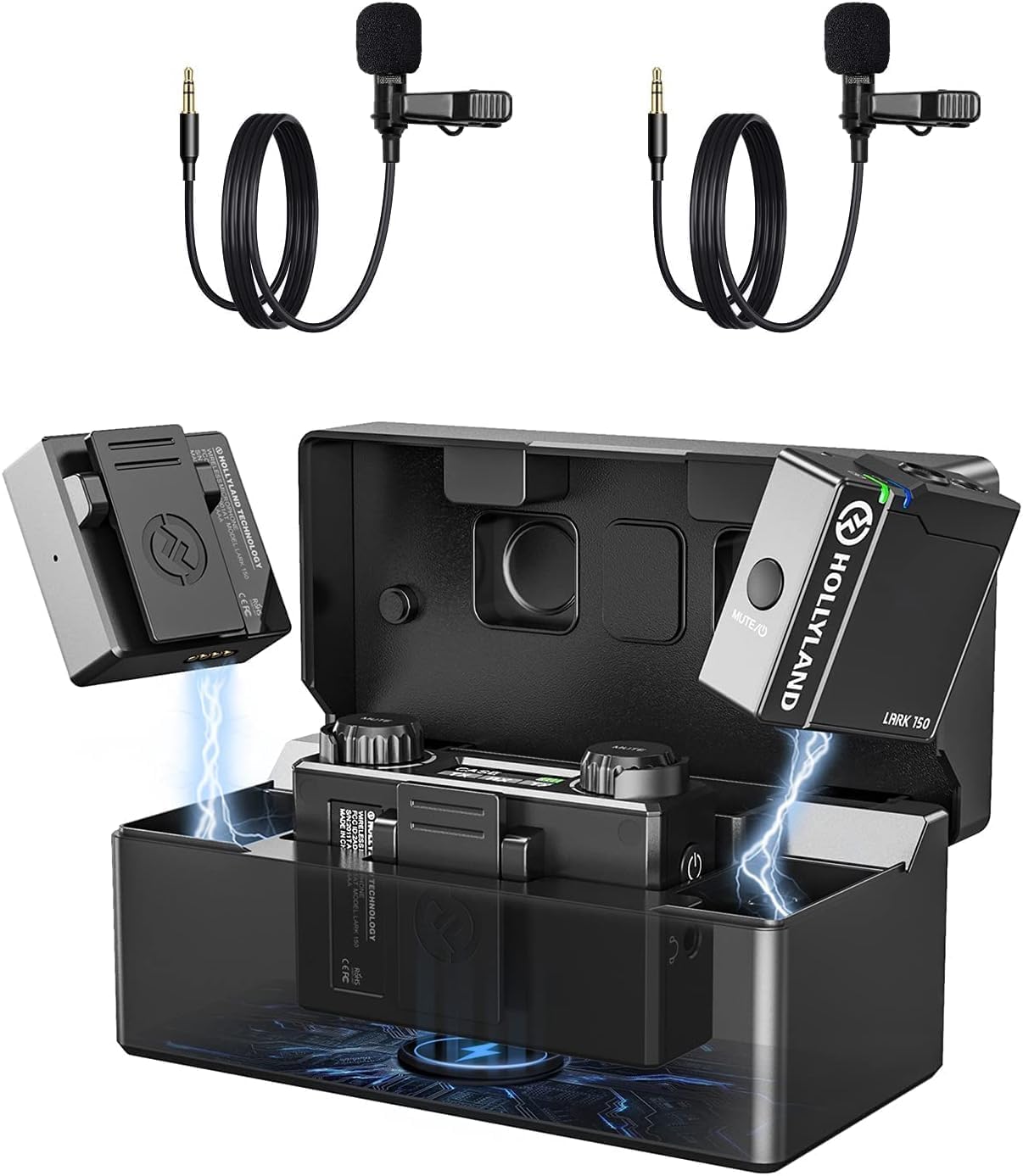 Amazon.com: Hollyland Lark M2 Wireless Lavalier Microphone (2TX+1RX ...