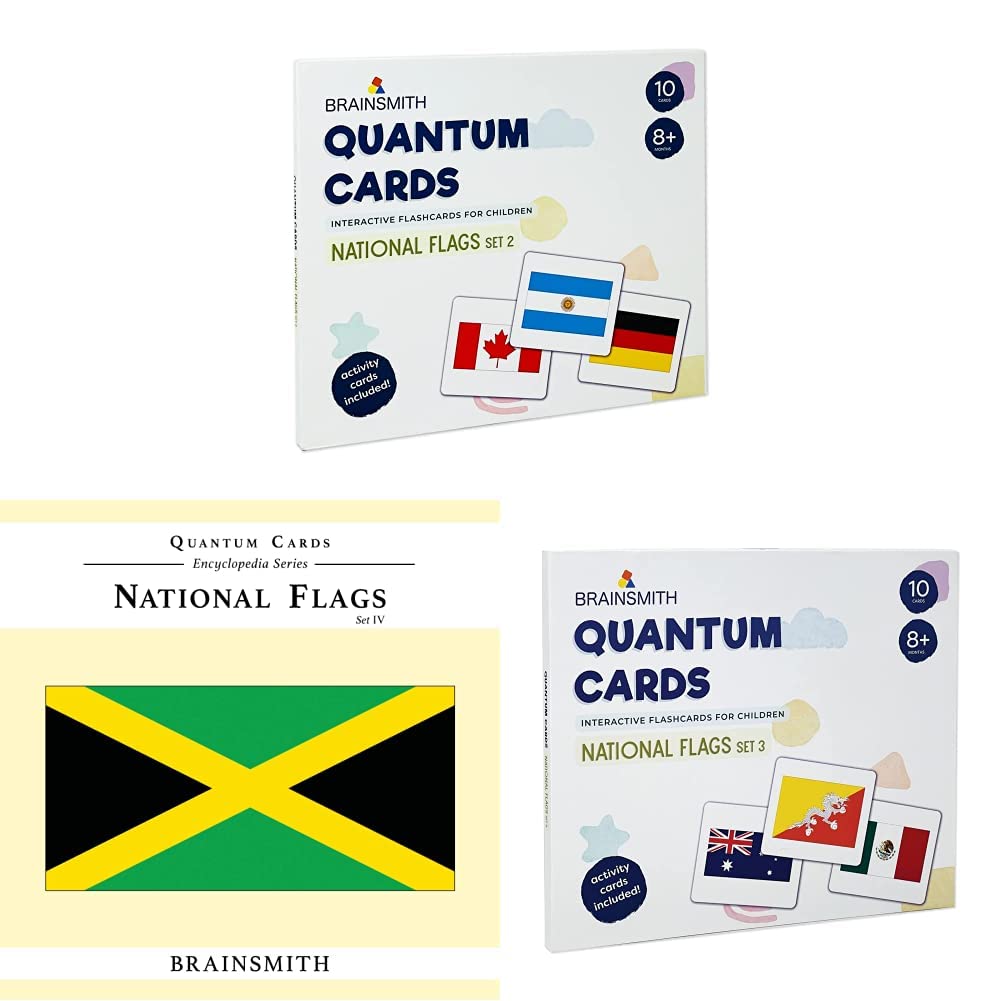 Brainsmith Quantum Flash Cards National Flags Educational Flashcard Set ...
