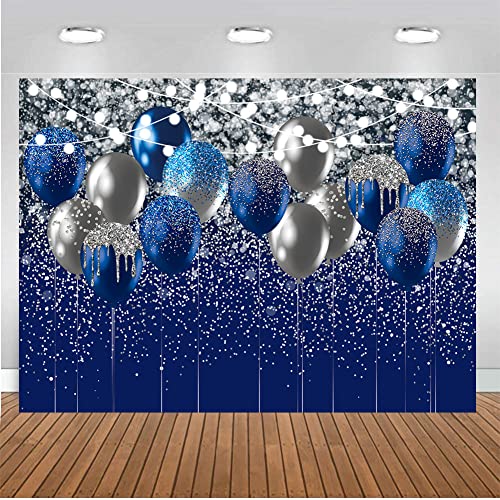 CHAIYA 7x5FT Royal Blue Backdrop Balloon Party Decorations - Want It All