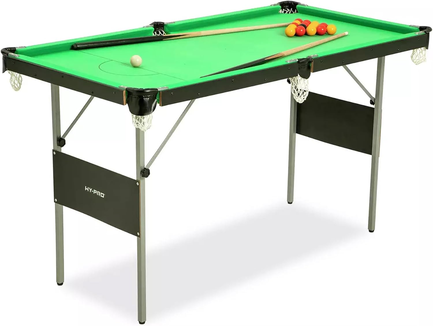 Hy-Pro 4ft 6in Folding Snooker and Pool Table - Space Saving Folding ...