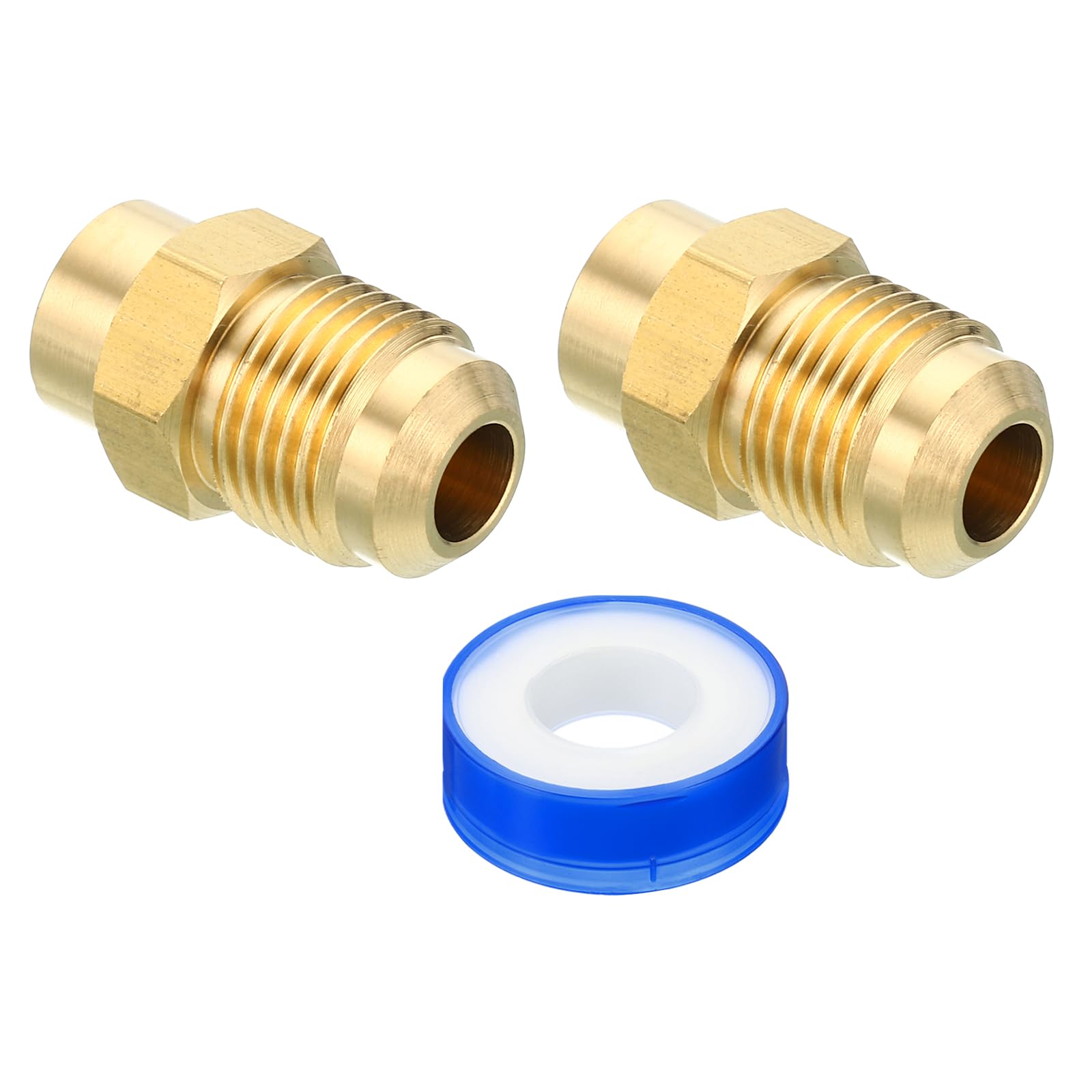 Amazon.com: PATIKIL Brass Flare Tube Fitting, 2pcs Union Coupling Gas ...