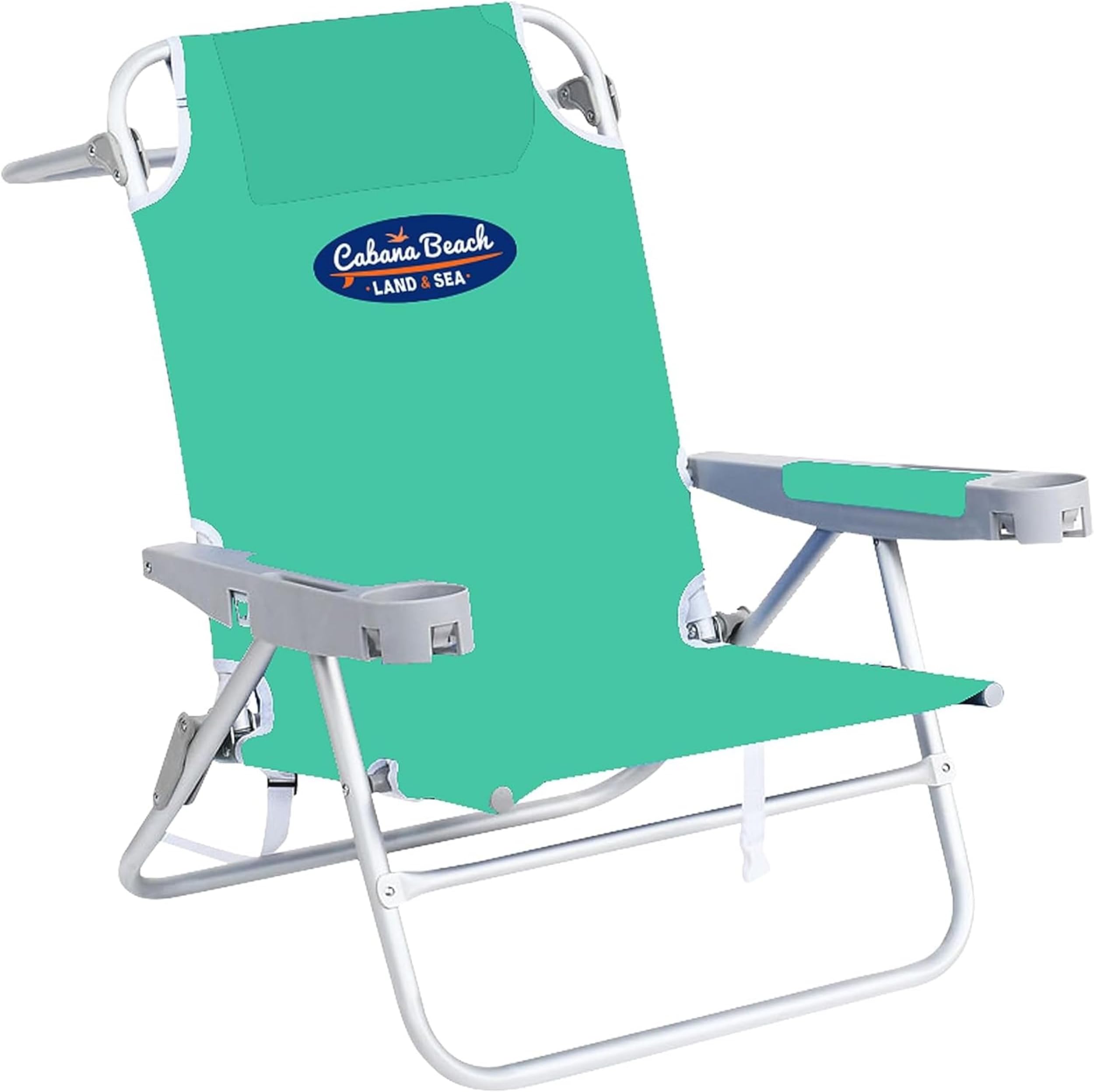 Amazon.com : Cabana Beach Folding Beach Chair, 5 Position Portable ...