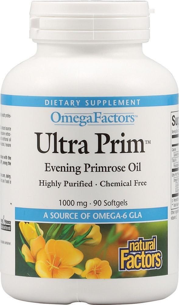 Amazon.com: Natural Factors Aceite de onagra Ultra Prim de 1000 mg, una ...