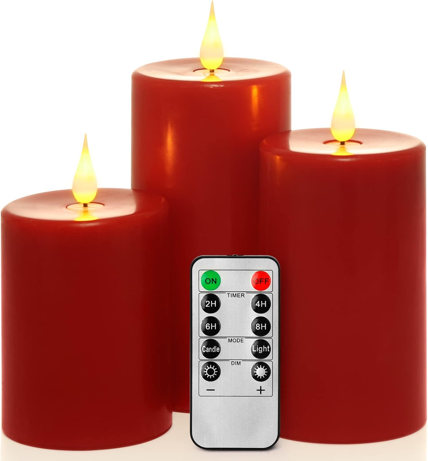 Amazon.com: Enpornk Flameless LED 4/5/6-Inch Drip-Less Wax Pillar ...