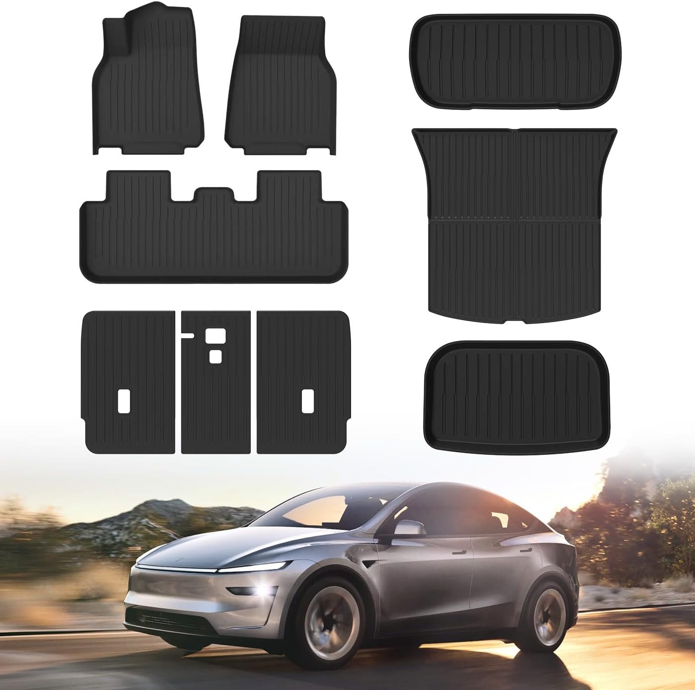 Amazon.com: PUOENI Floor Mat for New Model Y Juniper 2025 2026 9PCS ...