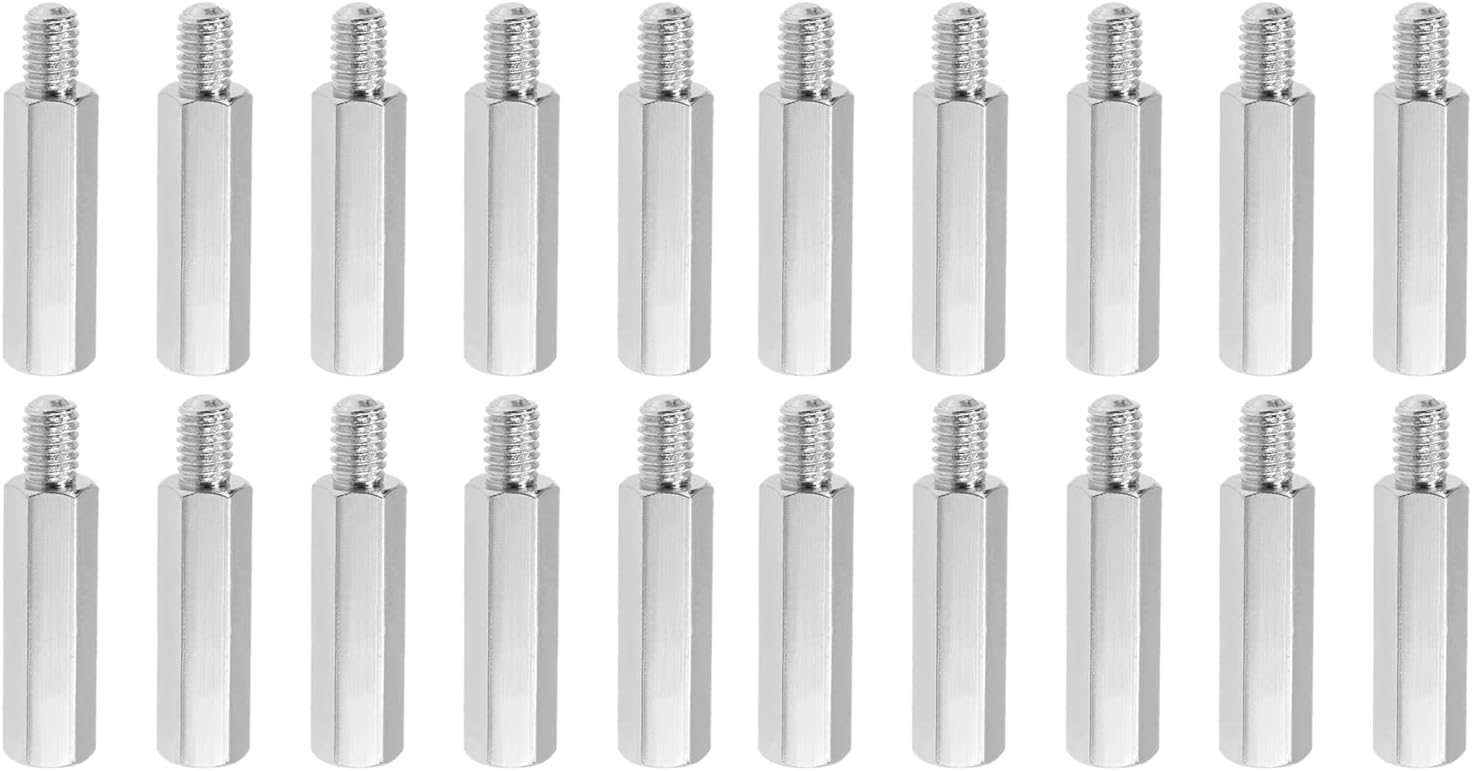 YOKIVE 20 Pcs M4 Standoff Screws, Nickel Plated Hex PCB Standoffs, Keep ...