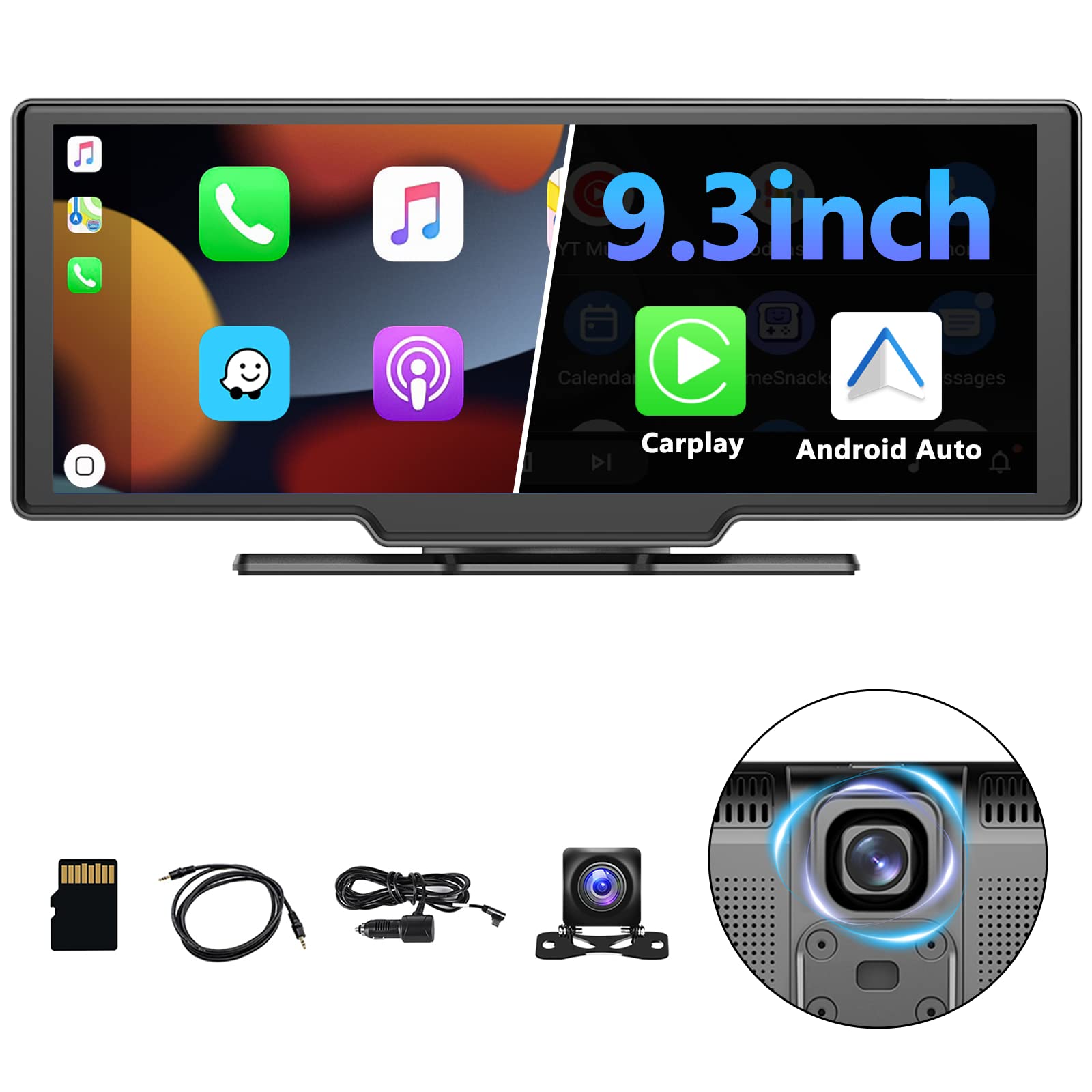 Wireless Carplay Android Auto Touchscreen Portable Car Radio Receiver 9 ...