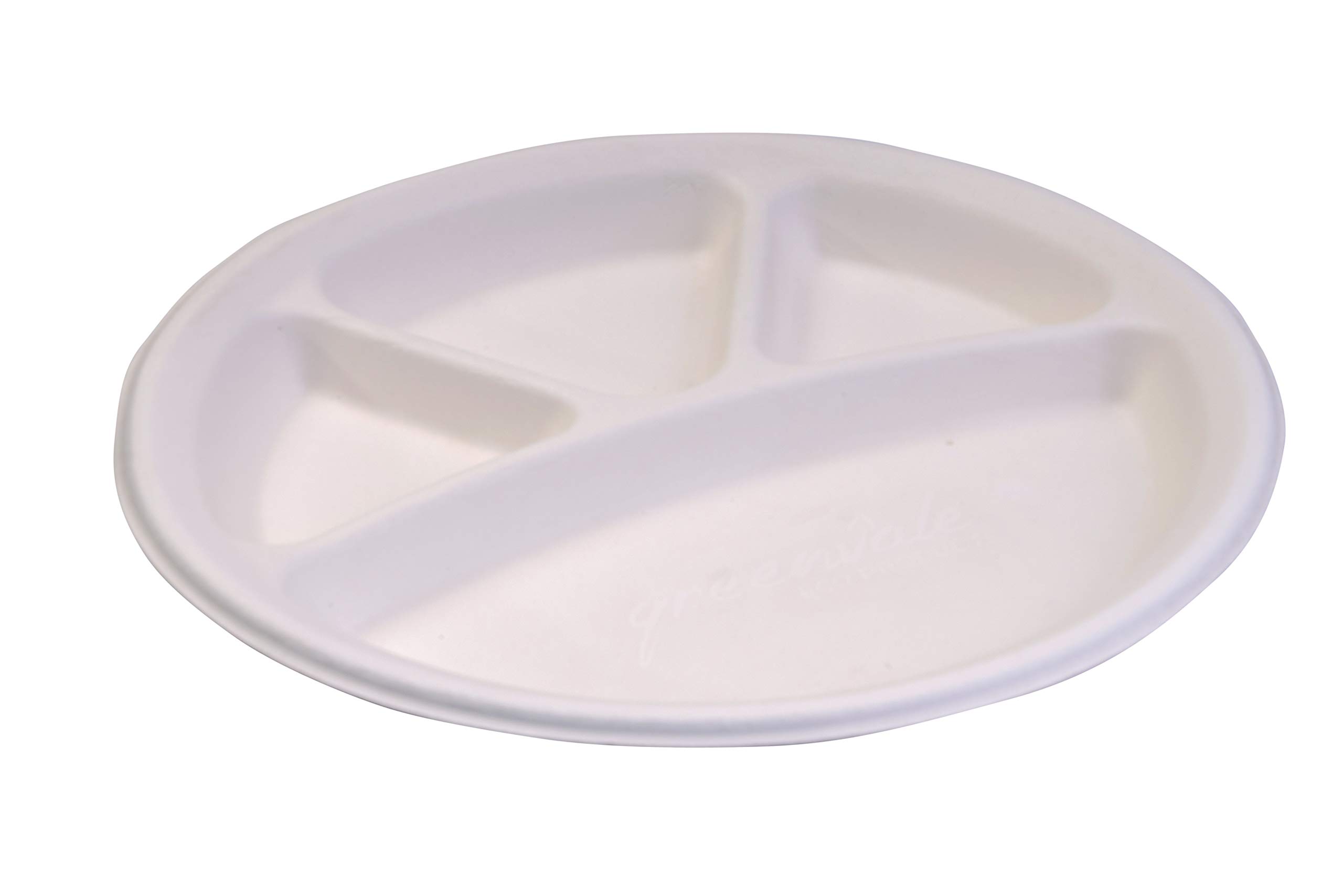 Buy GREENVALE 11 Inch 4 Compartment Disposable Plates for Party ...