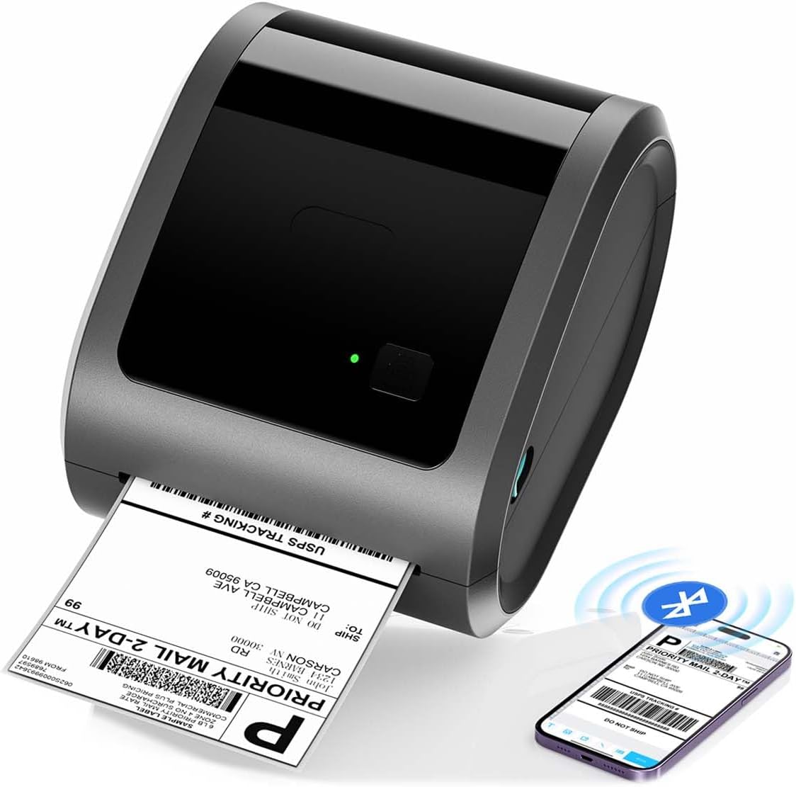 Amazon.com : ASprink D520BT Black Bluetooth Thermal Shipping Label ...