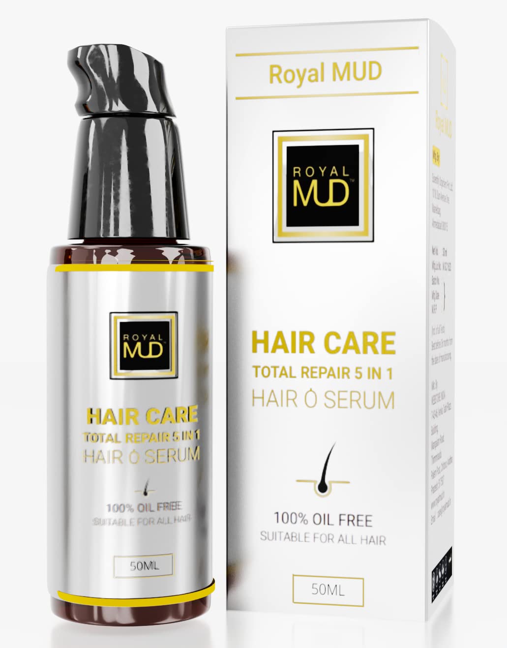 Royal Mud Royal Mud Hair Serum for Men & Women All types of Hair For Silkier, Shinier, Smoother ...
