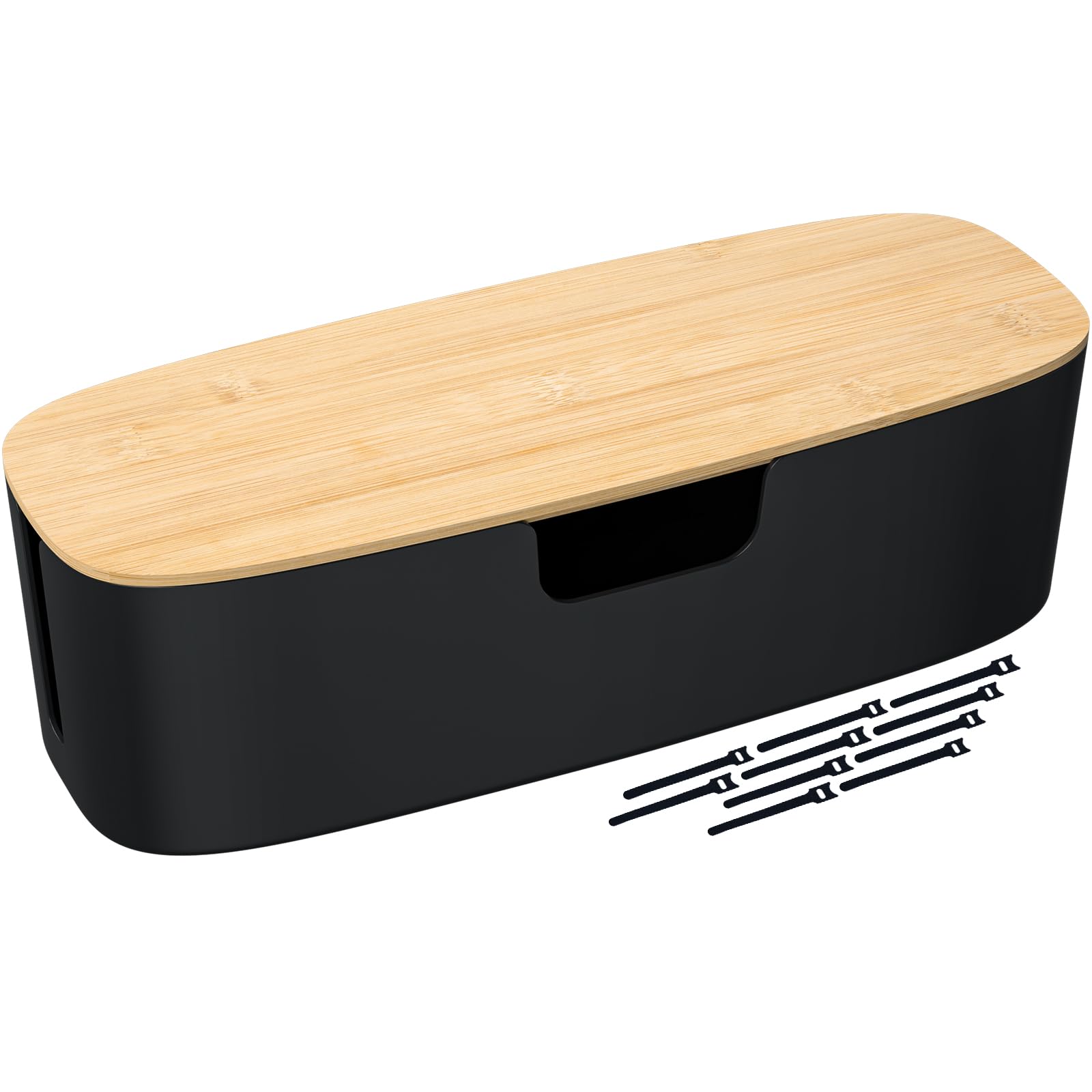 Amazon.com: Large Cable Management Box - Cord Organize Box with Bamboo ...