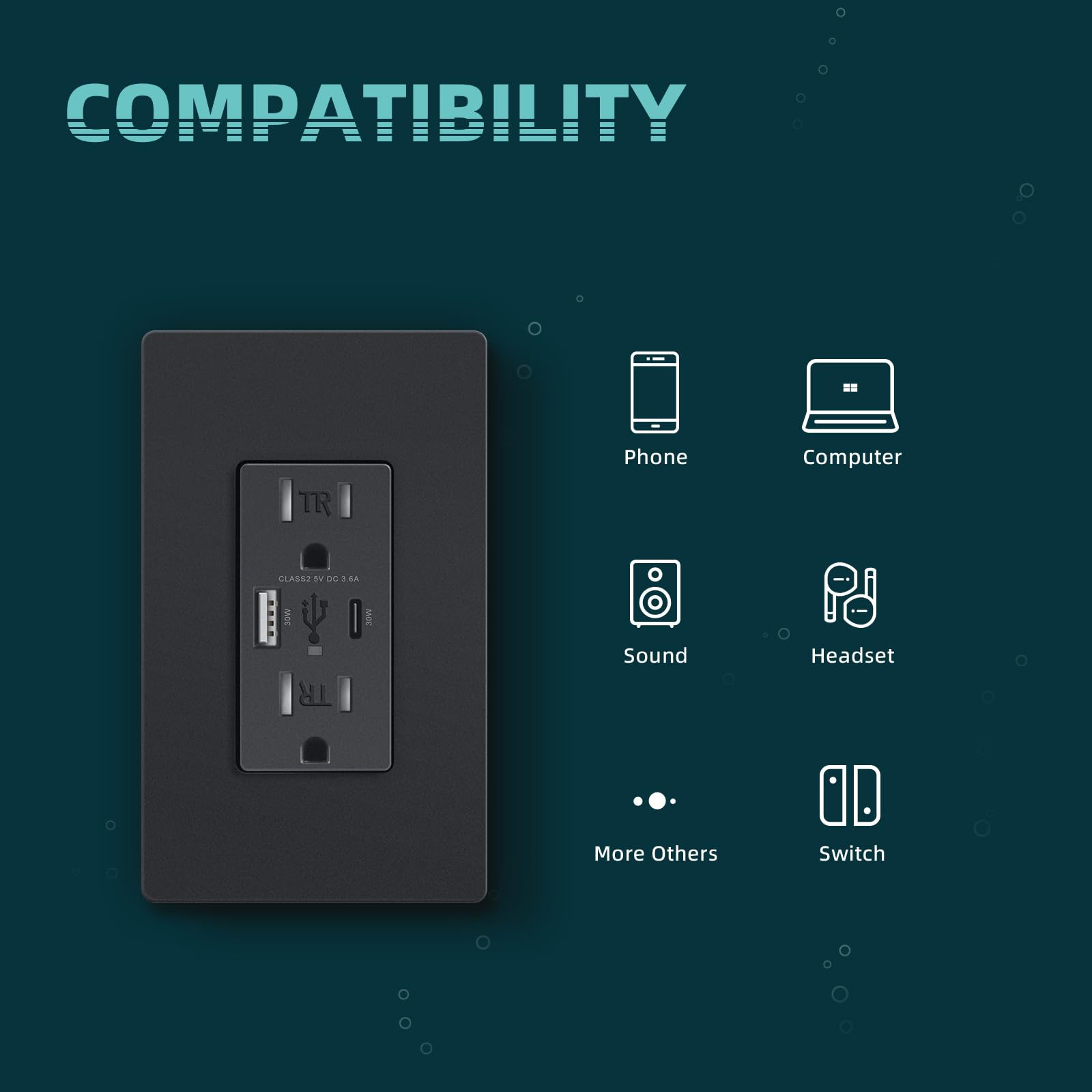 Snapklik.com : TOPELER USB C Wall Outlet, 30W PD30 & PPS USB Outlets ...