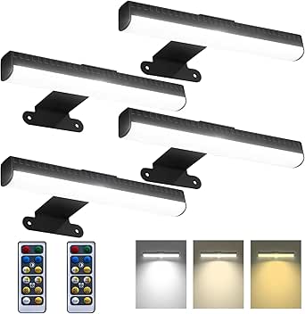 4pcs Battery Powered Picture Light with 3 Lighting Color,Painting Light ...