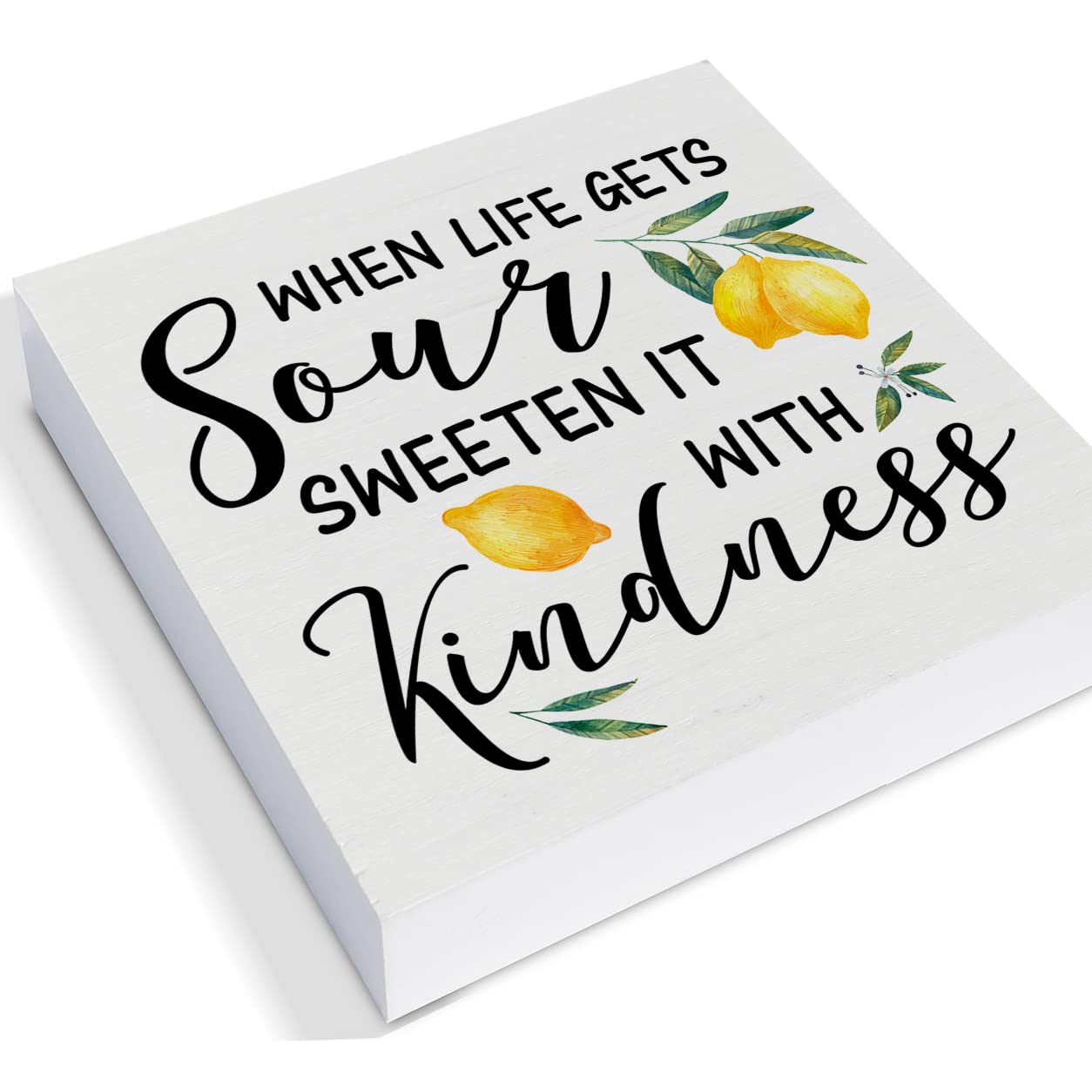 Snapklik.com : Lemon Wooden Box Sign When Life Gets Sour Sweeten Lemons ...