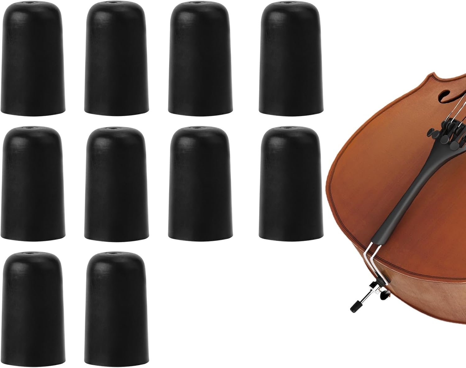 4pcs Cello Endpin Rubber Tip, Black Cello Endpin Stopper Rock Stopper ...