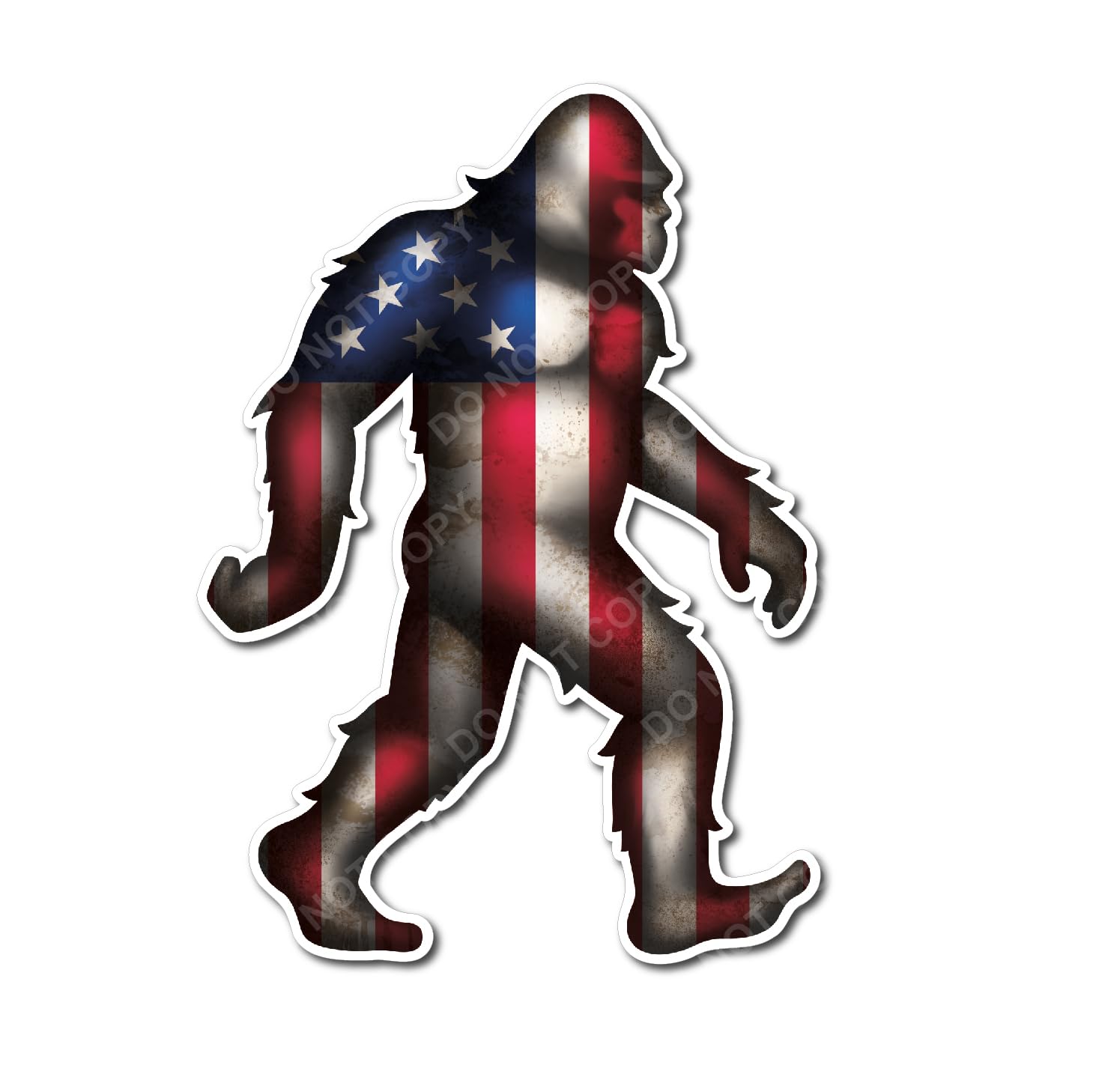 Amazon.com - Decals by Haley USA American Flag 5-inch Sasquatch Bigfoot ...