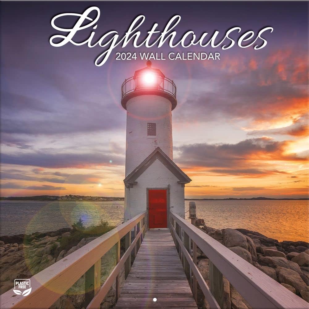 Amazon.com: Willow Creek Press Lighthouses Monthly 2024 Wall Calendar ...