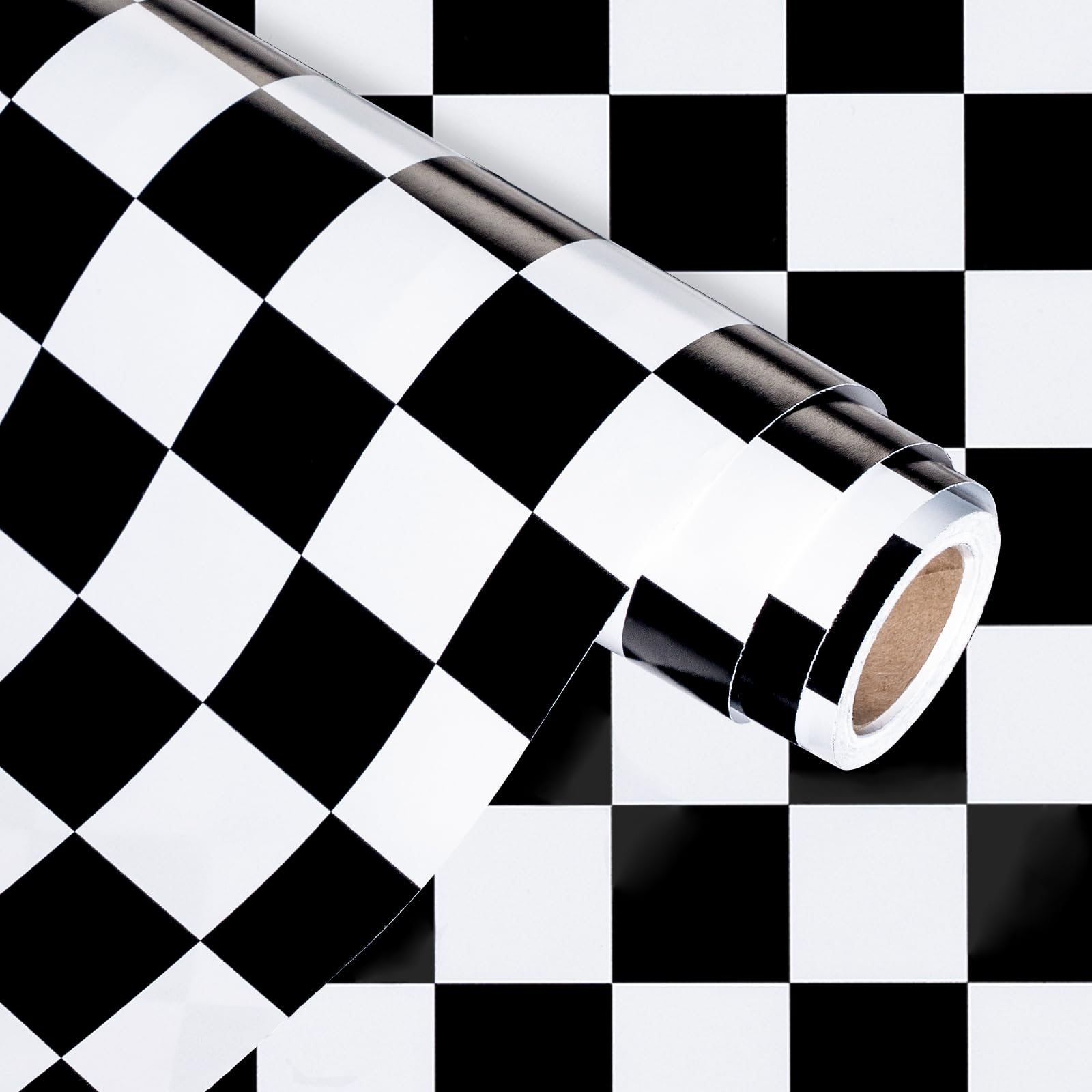 Snapklik.com : WRAPAHOLIC Checkered Flag Wrapping Paper Roll - 17 Inch ...