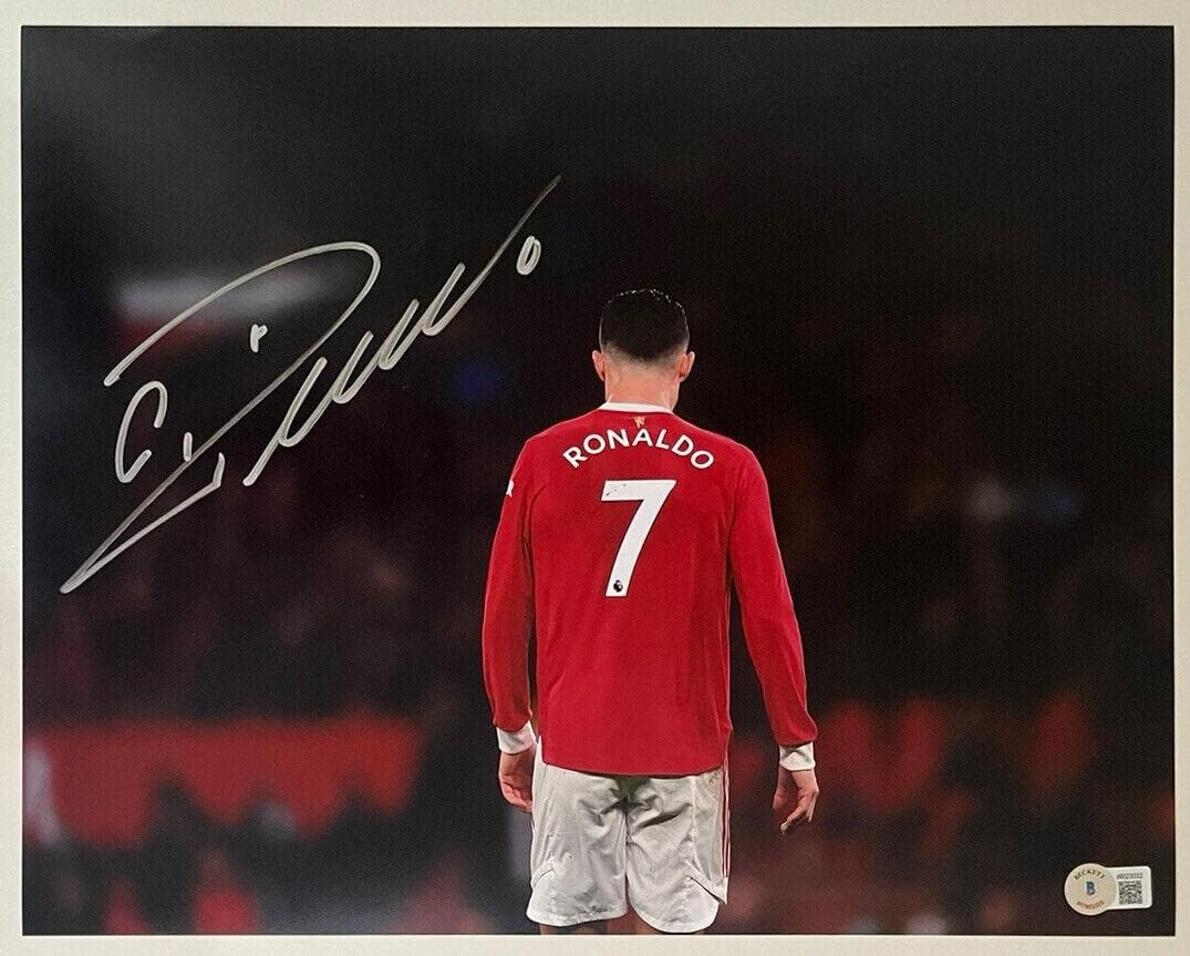 Cristiano Ronaldo Signed Manchester United 11x14 Photo Bas Beckett ...