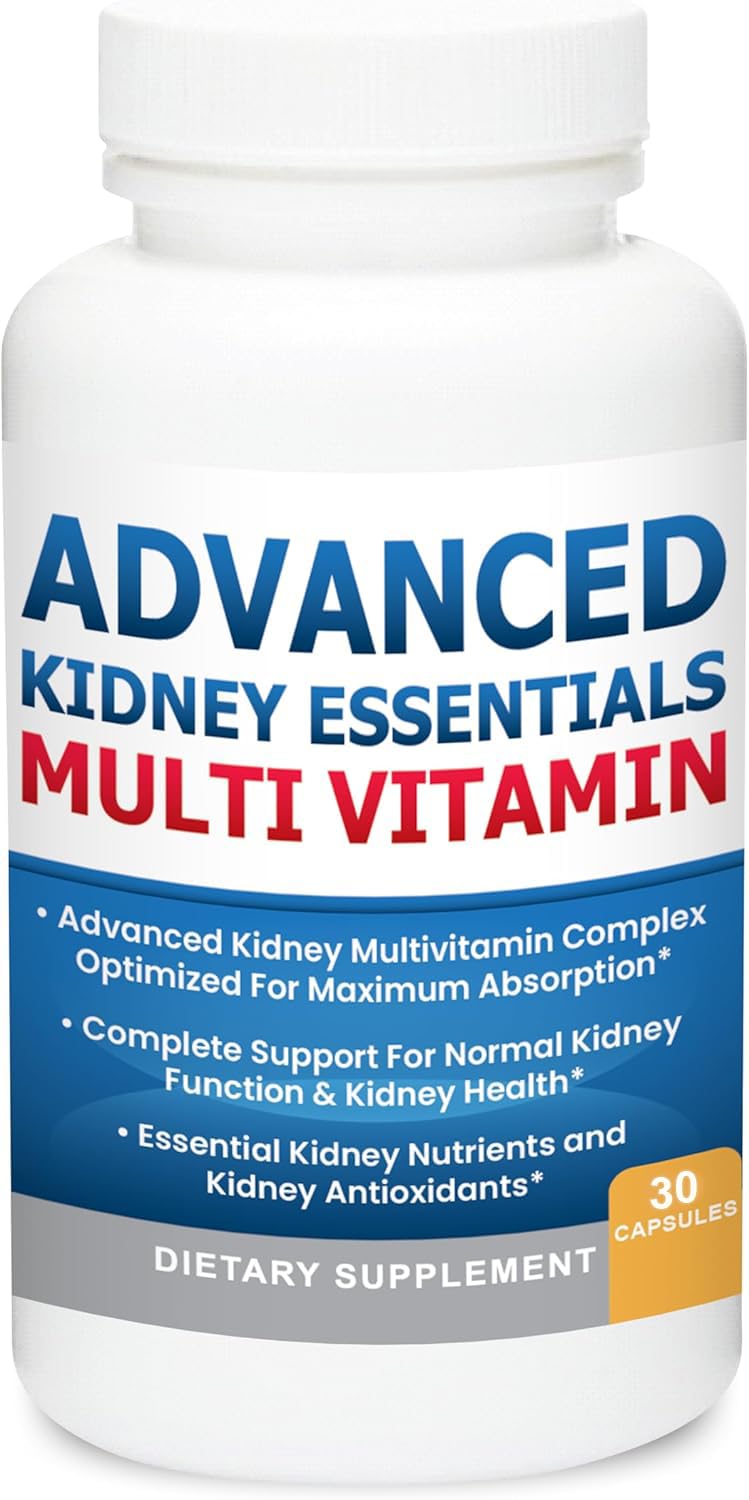 Amazon.com: Advanced Kidney Essentials Multivitamin. Kidney Support ...