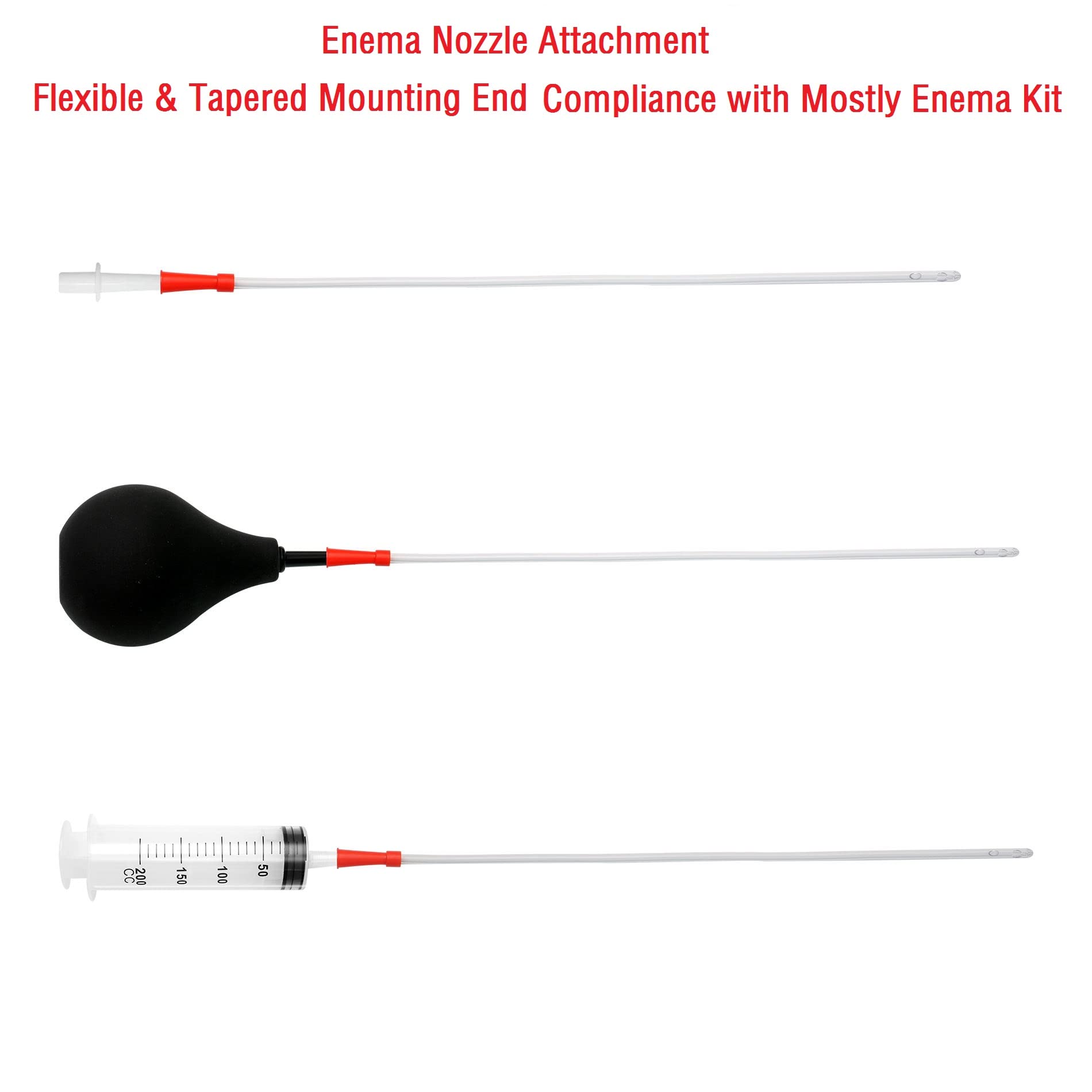 Buy 10Pcs 16" x 18FR Enema Nozzle Rectal Colon Tube Kit for High Enema ...