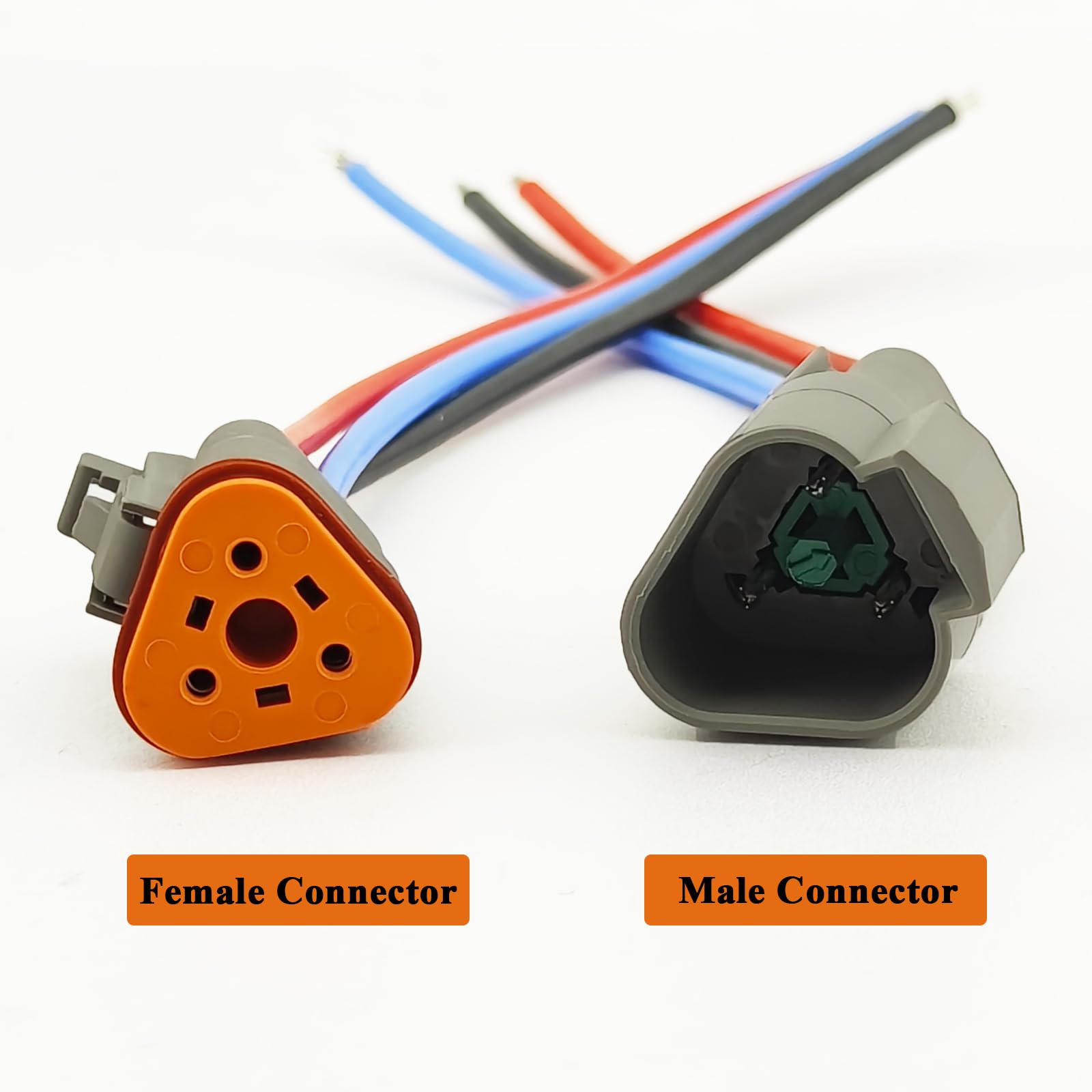 Snapklik.com : HYAT 3 Pin DT Connector 16 AWG Waterproof Automotive ...