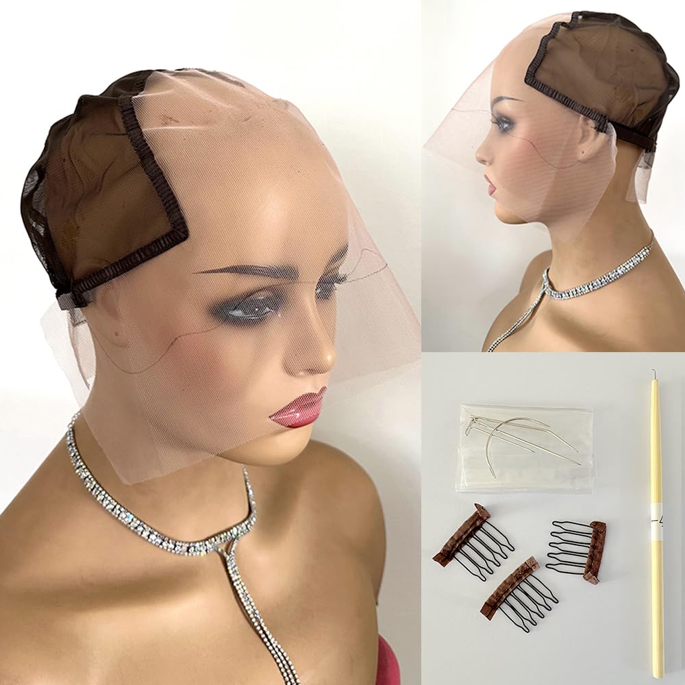 Amazon.com: Topnormantic 13X6 Lace Caps For Making Wigs with Adjustable ...