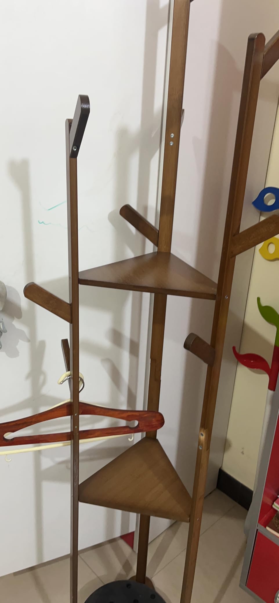 Dianna Sales Layer Triangle Coat Stand with 9 Hook Indoor Home Natural ...