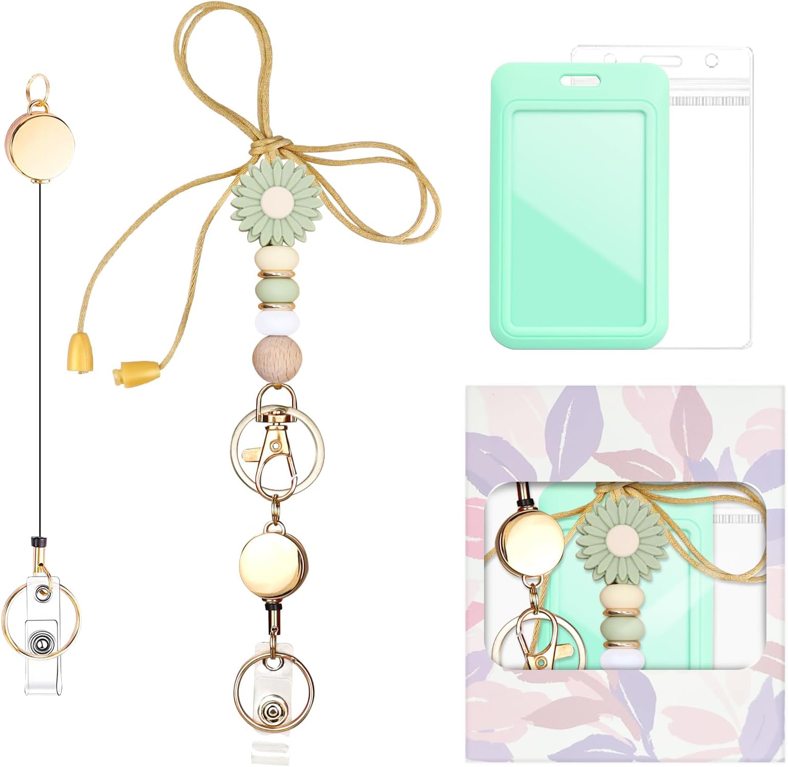 Amazon.com : Outus 6 Pieces Colorful Boho Lanyards for ID Badges ...