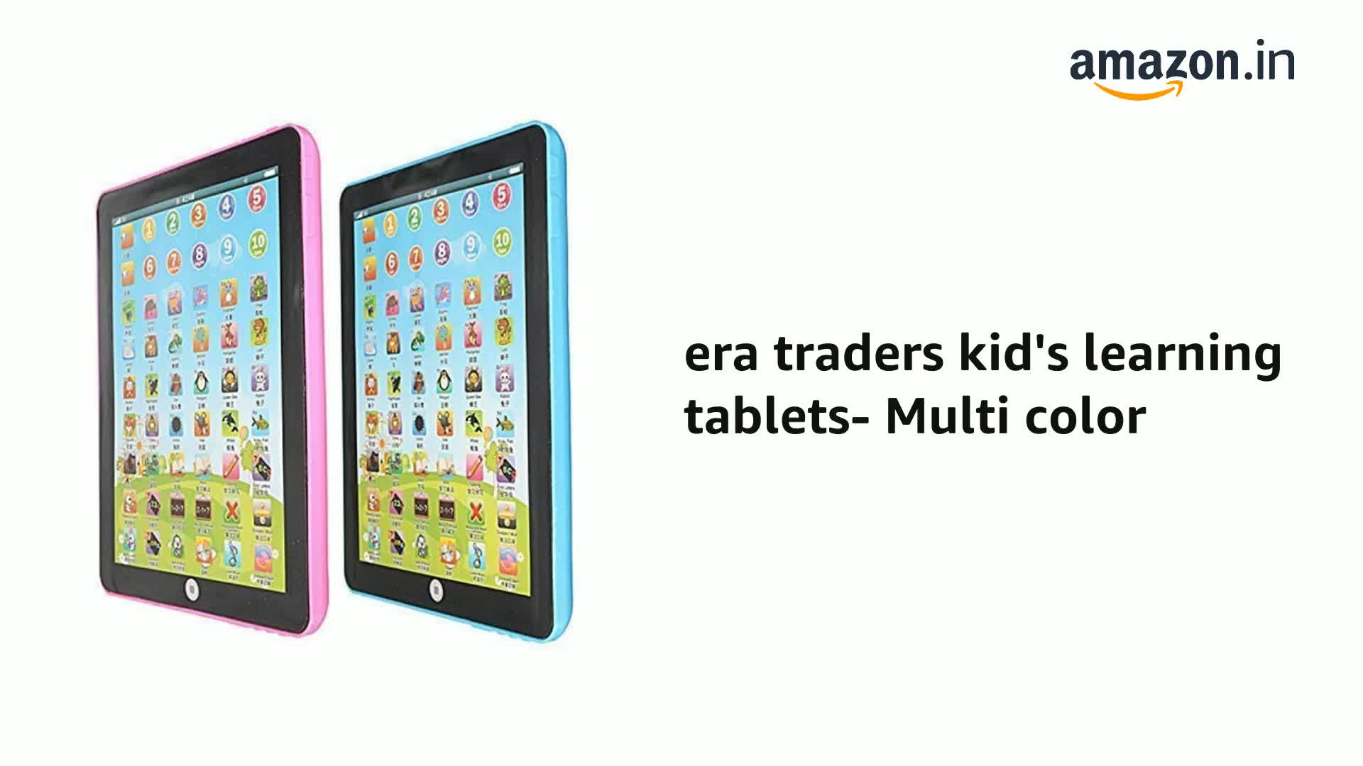 Watch era traders kid's learning tablets- Multi color on Amazon Live