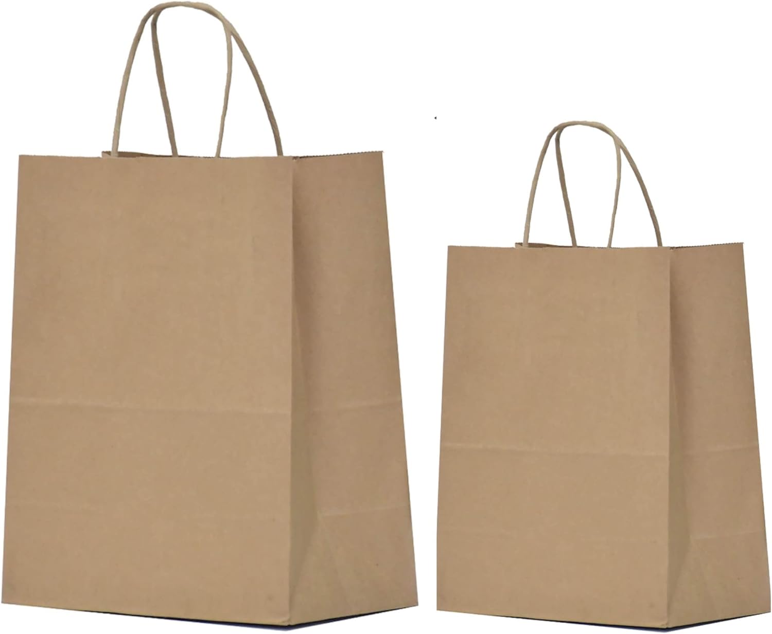 Amazon.com: Qutuus Brown Paper Bags with Handles 200 pack 10x5x13 and ...