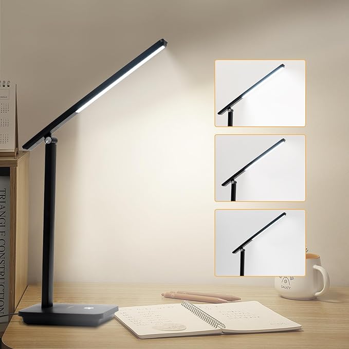 LQWELL® LED Desk Lamp Detachable Study Light, 3 Brightness Levels ...